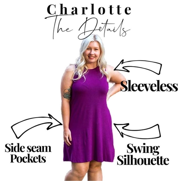 LuLaRoe | Dresses | Lularoe Charlotte Swing Dress | Poshmark